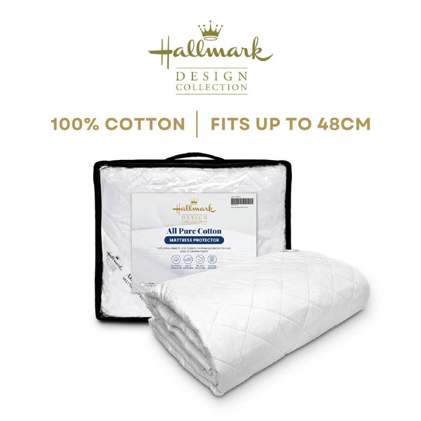 Hallmark Pure Cotton Mattress Protector - Biztex Pte Ltd